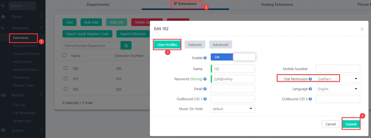VPX IPPBX connects with VG3XE-FXO gateway - Voptech