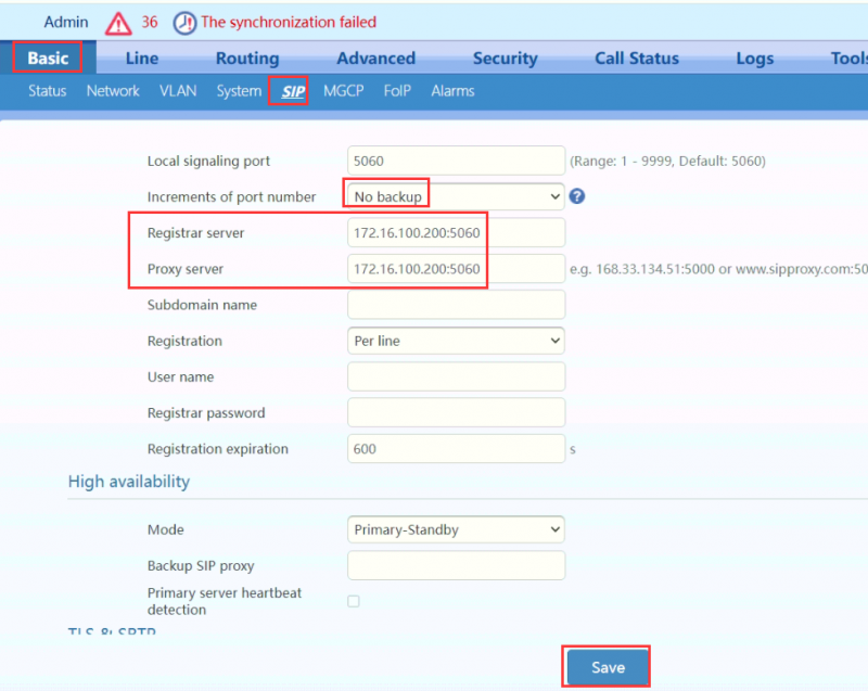 Voptech FXS gateway registers to IPPBX - Voptech
